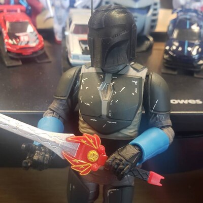 Red Ranger Mandalorian Helmet Cosplay STL FILE - Etsy