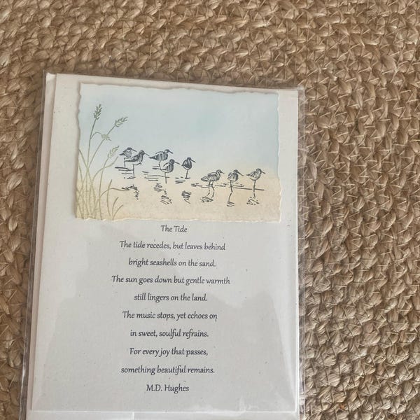 Ships Fast - the Tide Poem Sympathy Card, Condolence Card, Thinking of ...