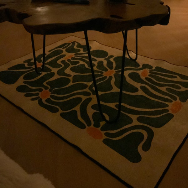 Football Field Patternarea Rug / Black Rug / Football Ball Decor Rug ...