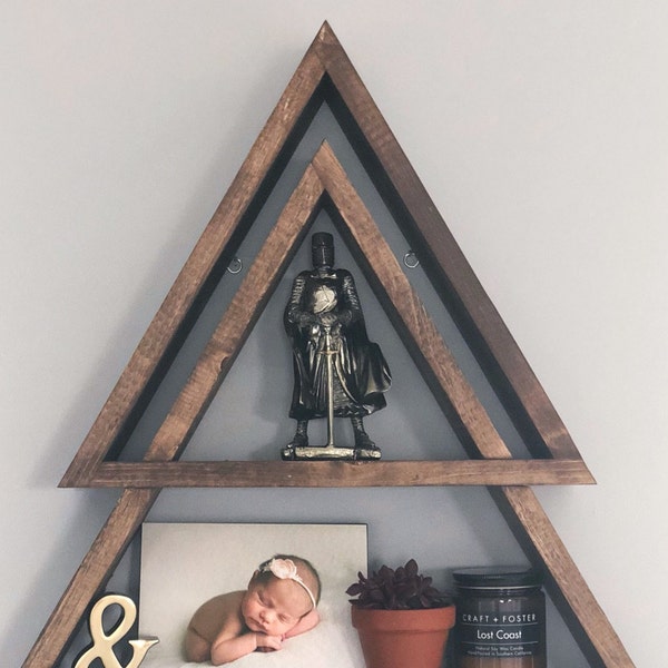 The Original Stacked Triangle Shelf. Geometric Shelf. Modern Shelf ...