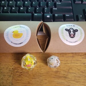 Dairy20 D20 Dice With a Cow Inside Single D20 - Etsy