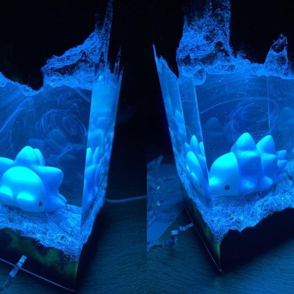 Aliens and Astronauts Resin Lamp, Universe Lamp, Galaxy Night Light ...