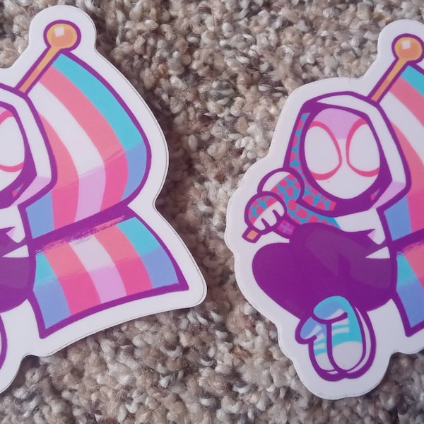 PRE-ORDER | Gwen Stacy Trans Pride Sticker - Premium Quality Waterproof ...