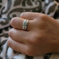 14k Gold Custom Name Ring,personalized Ring,stacking Rings,initial Ring ...