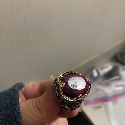 Ruby Stone Men Silver Ring 925 Sterling Silver Ruby Gemstone - Etsy