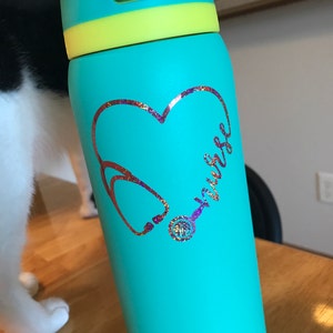 Nurse Heart Decal, Nursing Decal, Nurse Sticker, Glitter Decal, Nurse ...