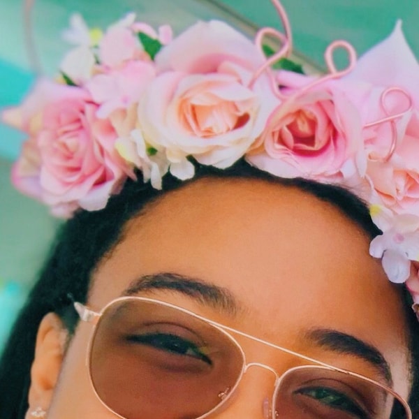 Pink Floral Wire Disney Ears - Etsy