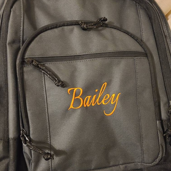 Monogrammed Backpack – Personalized Embroidery School Bag With Laptop ...