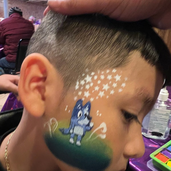 Mermaid Scale Pattern Face Painting Stencil - Etsy