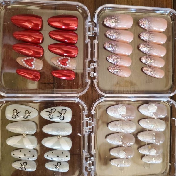 Ice Fairy Swirl Press on Nails / Reusable Nails /strong Gel Nails ...