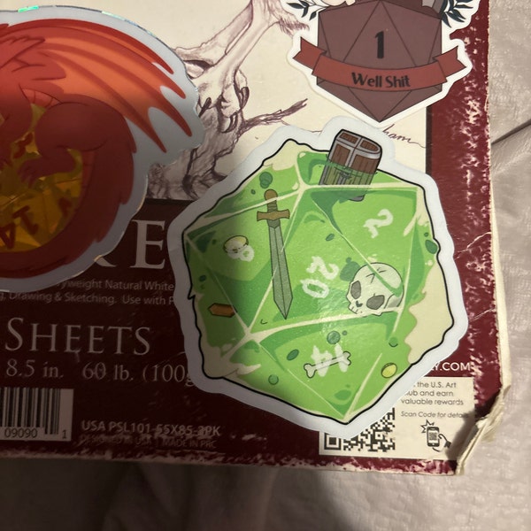 Gelatinous Cube D20 Sticker | RPG Sticker | Tabletop Gaming Sticker ...