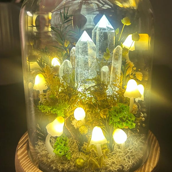 Glowing Crystal Pillars With Healing Properties, Enchanted Forest ...