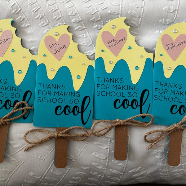 Popsicle/ice Cream Pop Teacher Card/gift Card Holder - Perfect Gift for ...