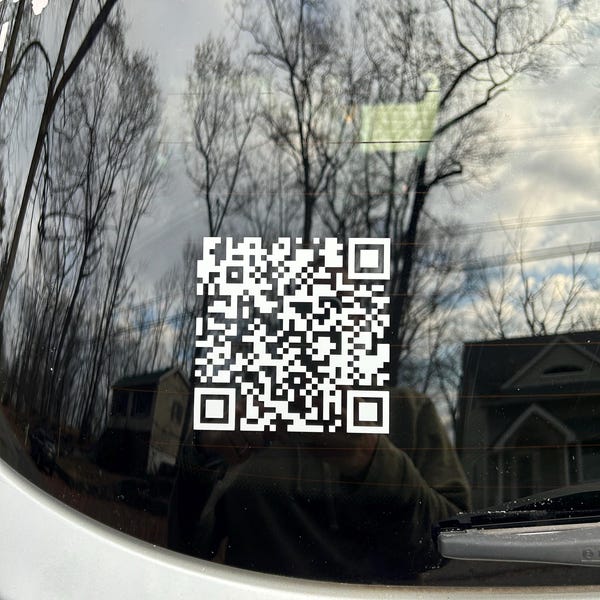 Website Custom QR Code Decal - Social Media Custom QR Code Sticker ...