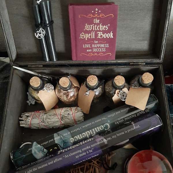 Witch Box Gift Set in Wooden Chest Witchcraft & Wicca Gift Witchcore ...