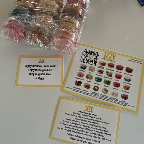 French Macaron Box - 12 Assorted Flavors - Gifts - French Macaroons ...