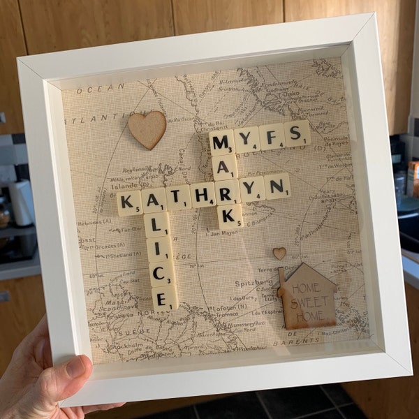Personalised Scrabble Pictures Frames Gifts Home Family Tree - Etsy
