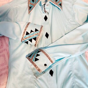 Western Light Pink Show Shirt Western Show Shirt for Women Horse Riding ...