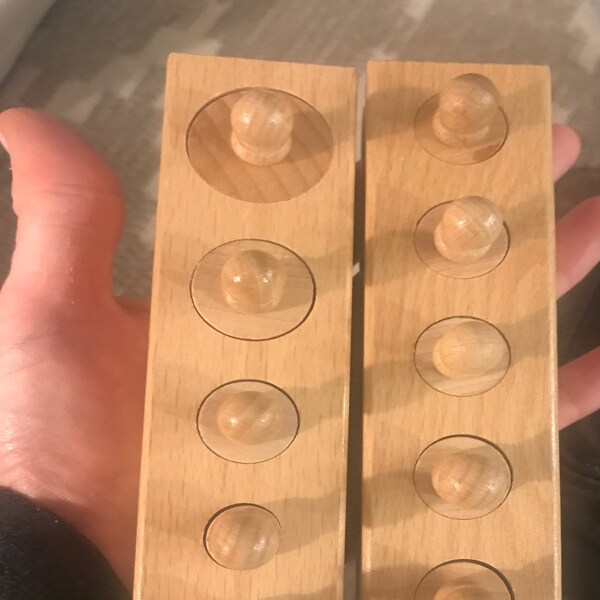 Montessori Knobbed Cylinder Blocks | Educational Preschool Learning ...