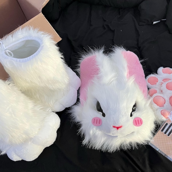 Jujutsu Kaisen Yuji Itadori Kigurumi Fur Head, Cute Furry Mask Head ...