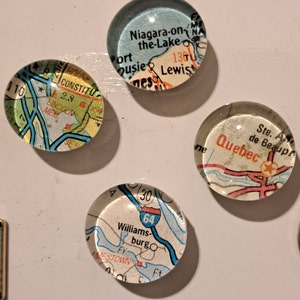 Custom Vintage Map Magnets Set You Pick the Locations Map - Etsy
