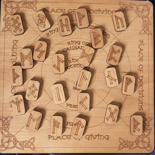 Wheel of the Year | Moon Cycle| Sun/pentagram| Poplar| Laser Engraved ...