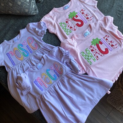 Girls Monogrammed Shirt, Girls Personalized Shirt, Liberty London ...