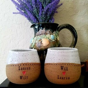 Pottery Handmade Wine Cups With Names Personalized Wedding | Etsy