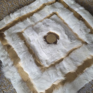 100% Genuine Goatskin Rug, Handmade Rug, Patchwork Goatskin Area Rug ...