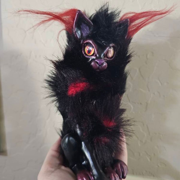 LARGE AVIAN: Raven/crow Woodbaby,handmade Shoulder-sitting Puppet ...