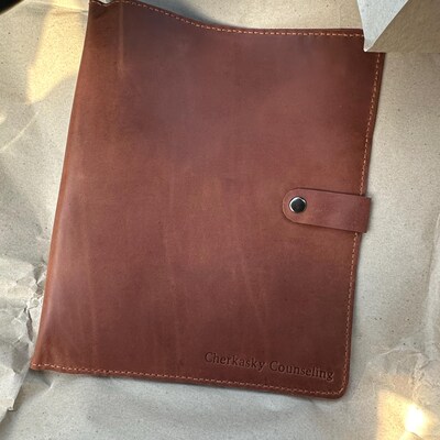 Left Handed Portfolio Personalized Leather Left Handed Notepad Folder ...