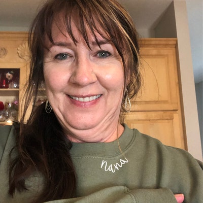 Nana Sweatshirt With Name on Collar and Grandkids Names on Sleeve ...