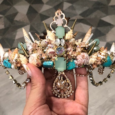 The Princess of the Ocean Crown Mermaid Crown Shell Crown Crystal Crown ...
