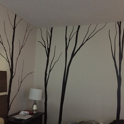 Trees Wall Decal Office Wall Decal Flying Birds Wall Decal - Etsy