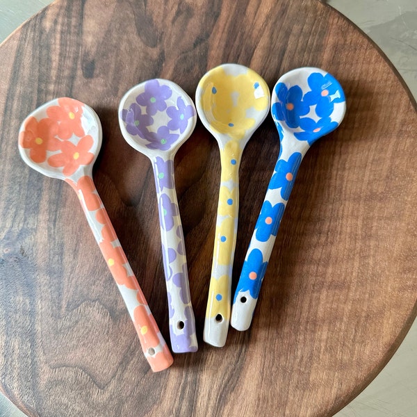 Black Handmade Ceramic Spoons - Etsy