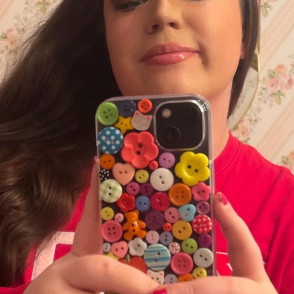 Custom Button Phone Case - Etsy