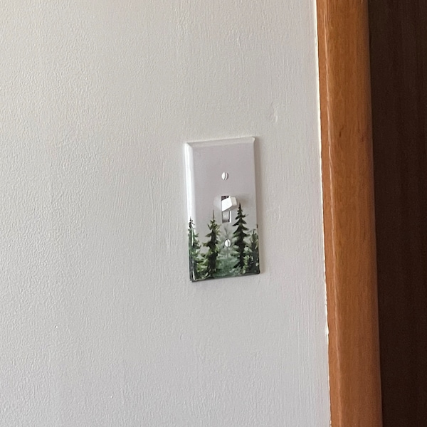 Forest Trees Light Switch Cover, Switchplate Cover Trees, Mountain ...