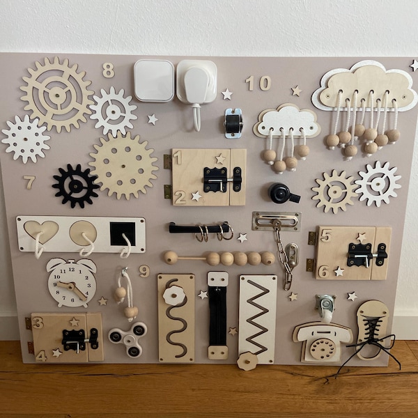 Toddler Busy Board, Activity Board, Gift, Montessori Board, 1st ...
