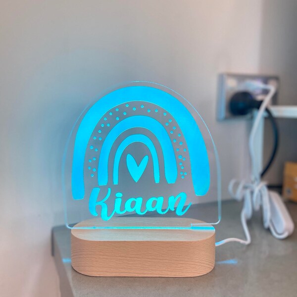 Personalised Baby Gift or Nursery Decor Lamp - Custom Name Night Light ...