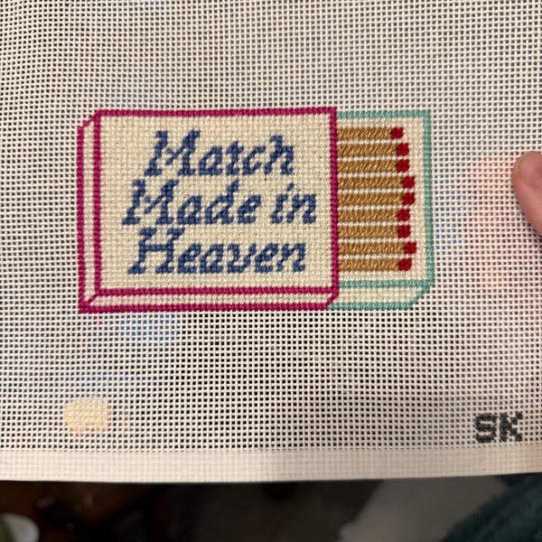 Match Made in Heaven - Needlepoint Canvas - 13in Mesh - Hand Painted ...