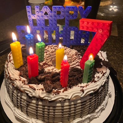 Celebration Cake Set Happy Birthday Sign and Numbers Cake - Etsy