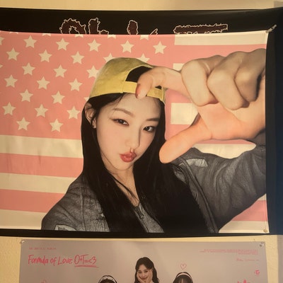 AESPA Karina Wolf Cut America Flag, Aespa Karina My World Kpop Flag ...