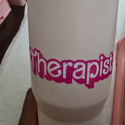Therapist Sticker Neon Pink Barbi-style Sticker for Therapists LPC ...