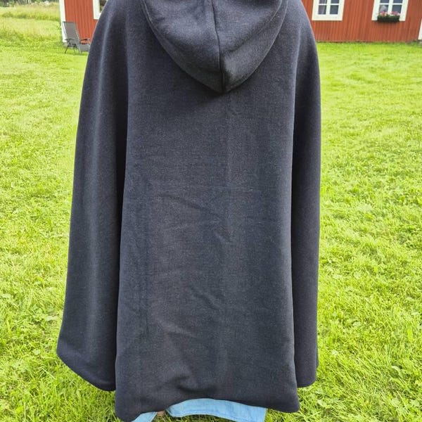 Hooded Cloak With Arm Slits, Medieval Cloak, Viking Cloak, Hooded Cape ...