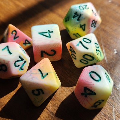 Nonbinary Flag Dice Nonbinary Dice Layer Dice Non Binary Flag Dice D&D ...