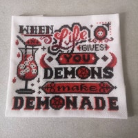 When Life Gives You Demons Make Demonade Occult Cross Stitch - Etsy ...