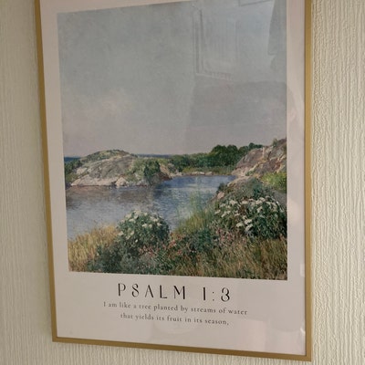 Psalm 1:3 A Tree Planted by Rivers of Water Poster, Bible Verse Prints ...