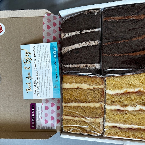 Letterbox Cake Slices - Birthday Cake - 4 Cake Slices - Birthday Gift ...