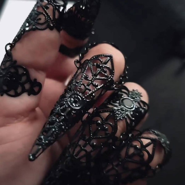 Full Finger Ring With Long Claws syndra Gothic Gift, Vampire Jewelry ...