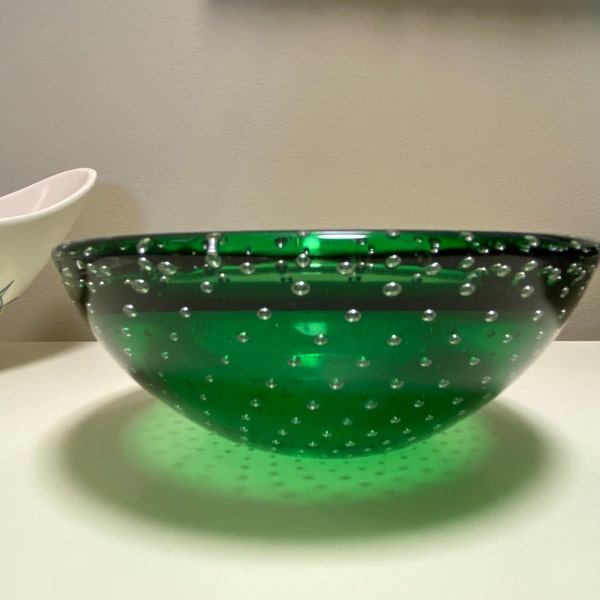 Joseph Inwald Barolac Satin Frosted Decor Bowl Mermaids Molded Glass ...